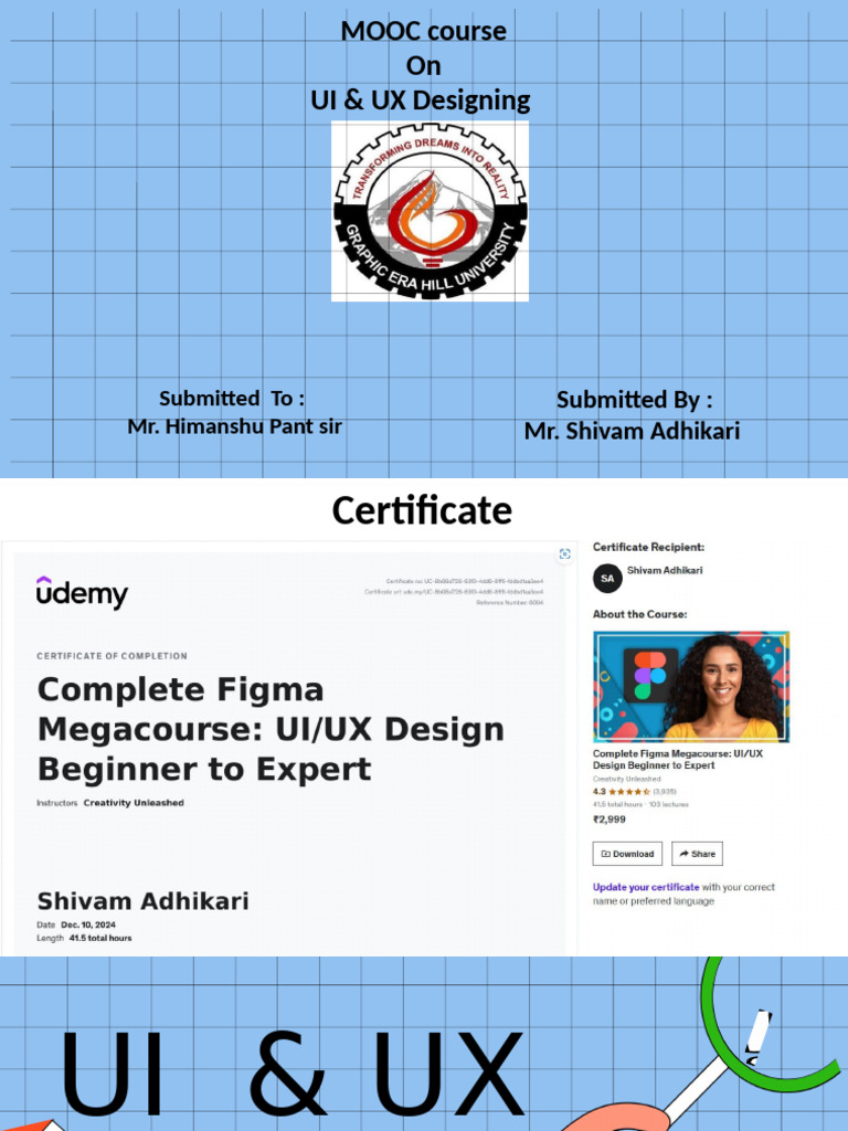 UI UX MOOC Presentation | PDF | User Interface | Usability
