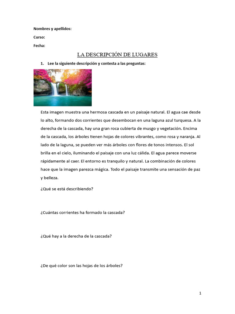 Cómo Describir un Lugar | PDF