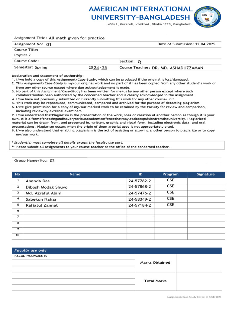 Assignment Mid Physics 2 Theory Final Draft | PDF | Gases | Mole (Unit)