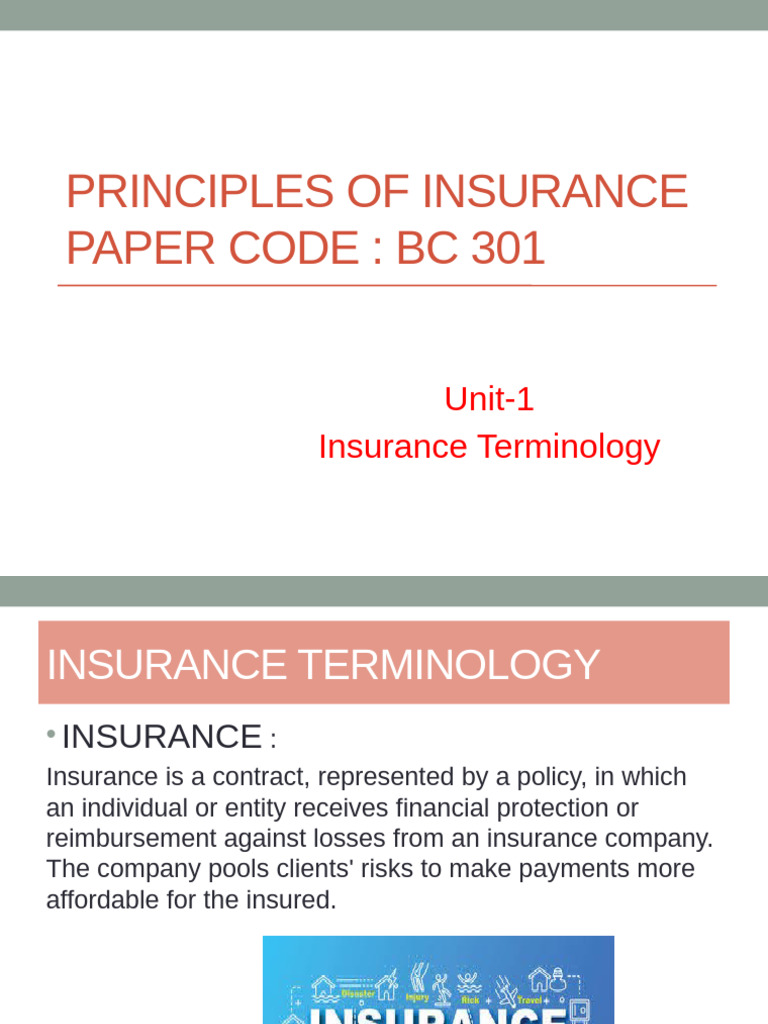 Key Insurance Terminology Explained | PDF | Insurance | Life Insurance
