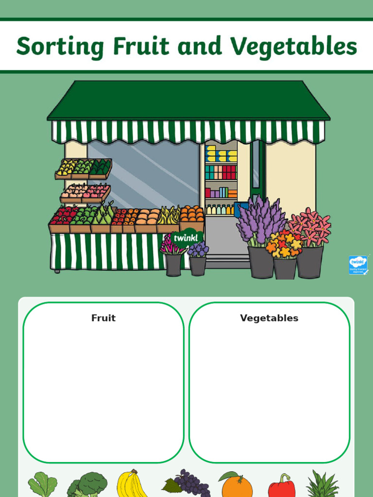 T TP 7411a Sorting Fruit and Vegetables Powerpoint Alternative Fruit ...