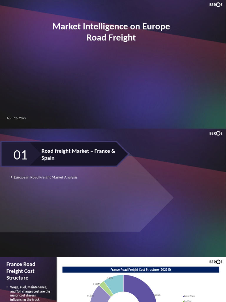 Europe Road Freight Market Analysis - November 2023 | PDF | Truck ...