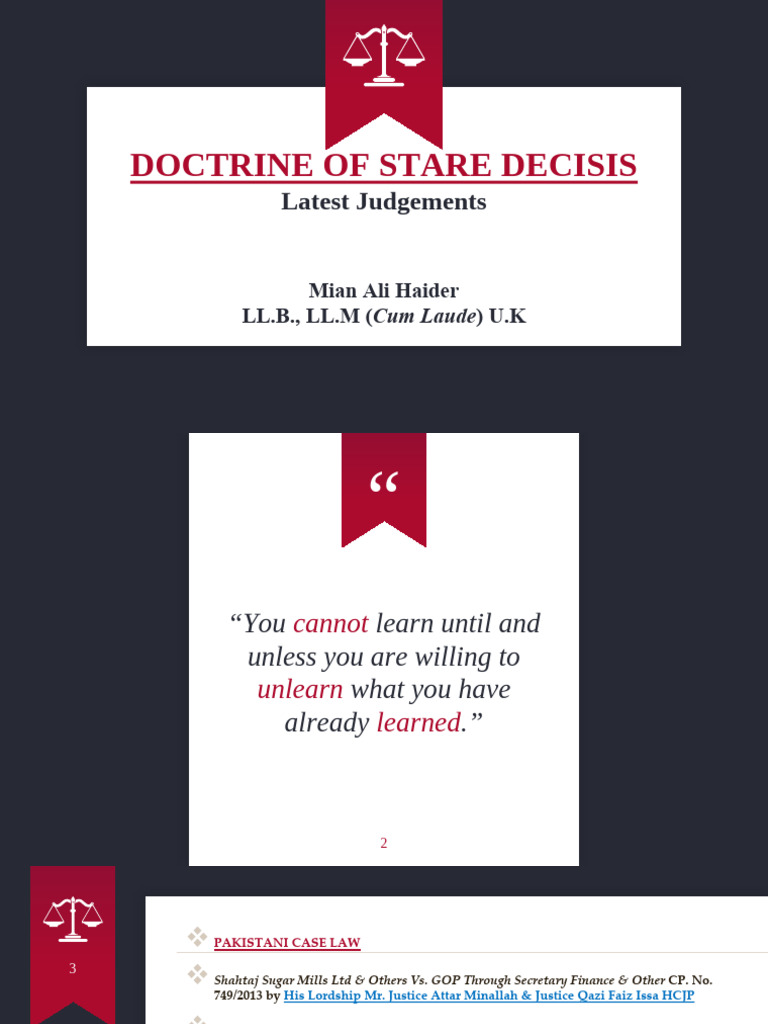 Doctrine of Stare Decisis | PDF