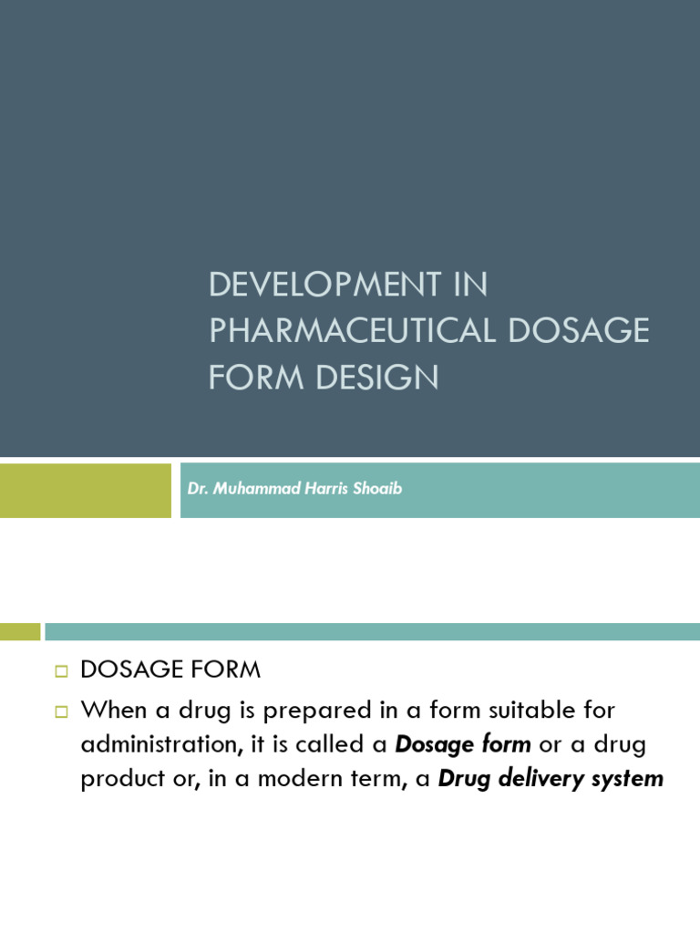 1.development in Pharmaceutical Dosage Form Design | PDF | Topical ...