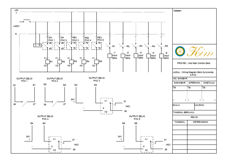 Wiring Diagram Add Main Control Zelio | PDF