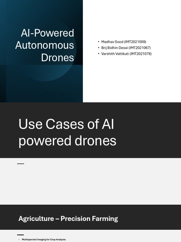 AI Drones: Transforming Agriculture & Rescue | PDF | Unmanned Aerial ...