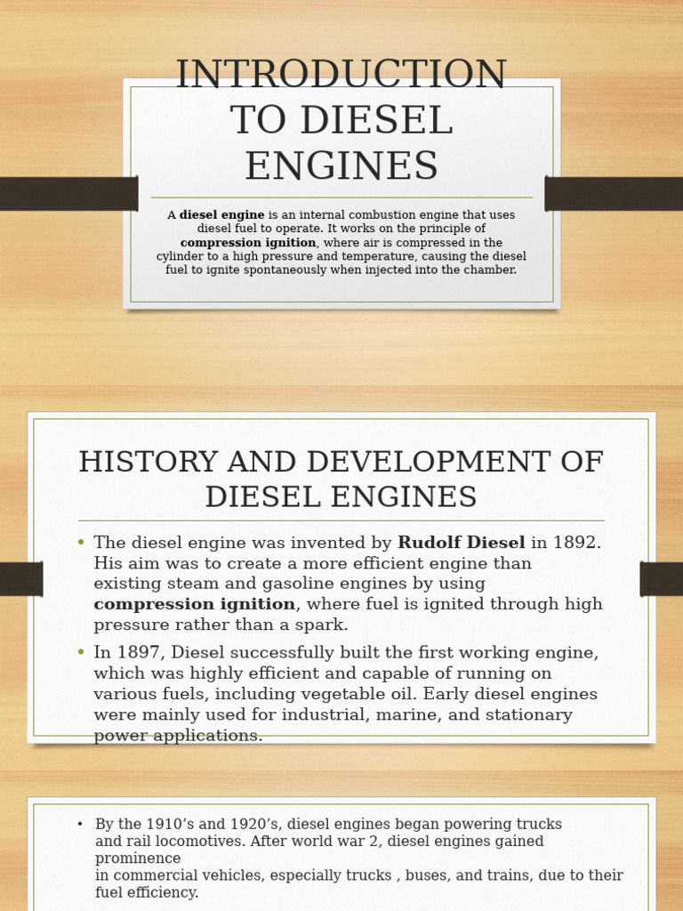 Introduction To Diesel Engines | PDF | Diesel Engine | Internal ...