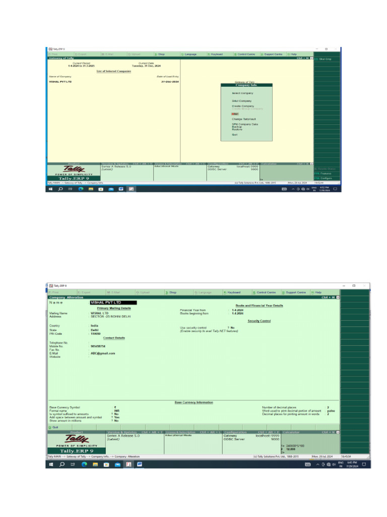 Tally File Vishal | PDF