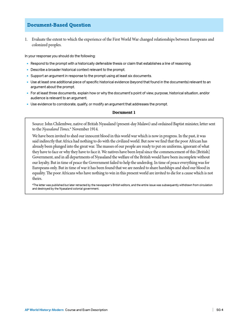 WWI's Impact on Colonized Peoples | PDF | British Empire | Argument