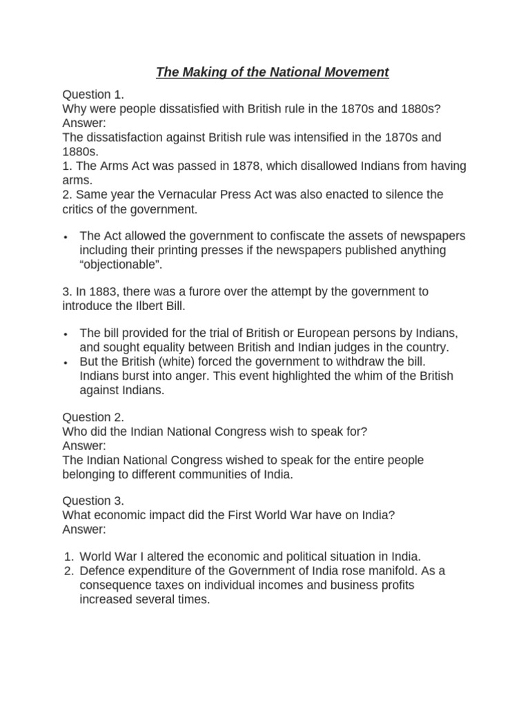 The Making of the National Movement | PDF | Mahatma Gandhi | British Raj