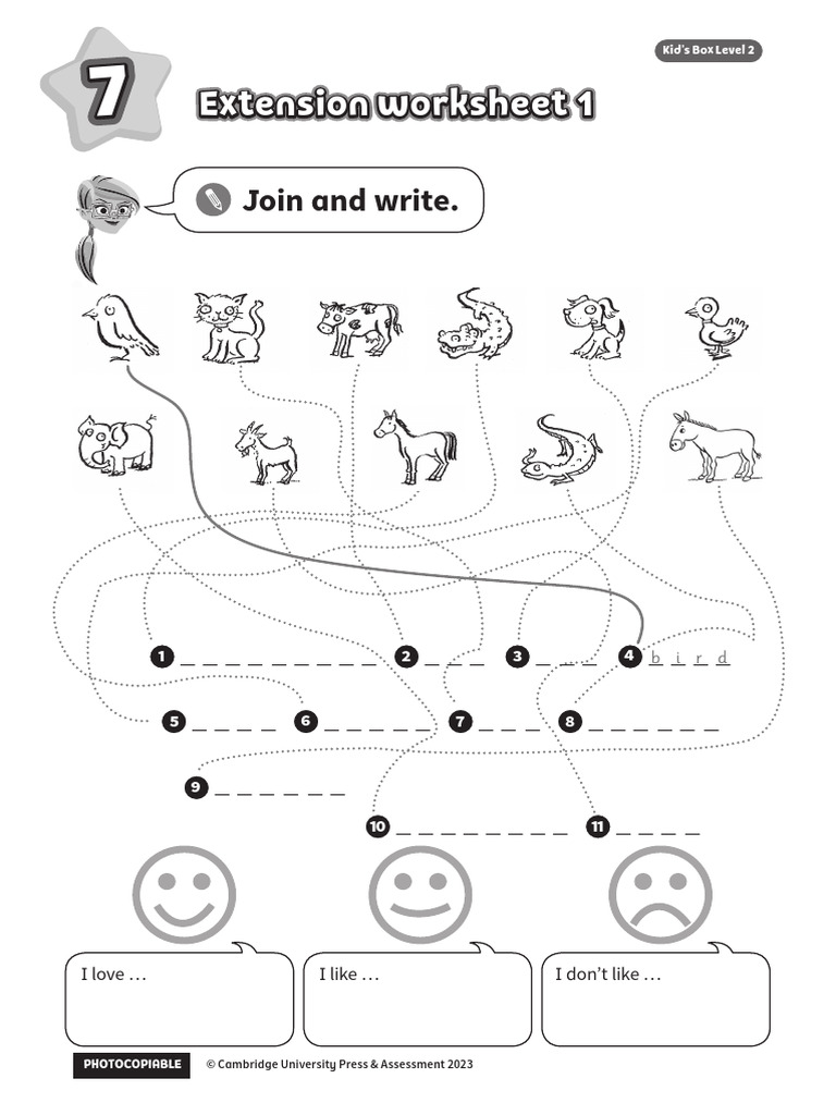 (Practise) KidsBox_Level 2_Unit 7_extension_worksheet | PDF