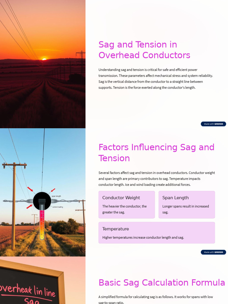 Sag and Tension in Overhead Conductors | PDF | Force | Mechanical ...