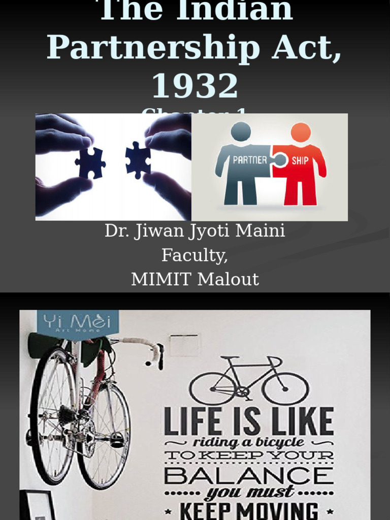 1 LEB JJM the-Indian-partnership-Act INTRO Retirement | PDF | Partnership | Legal Liability