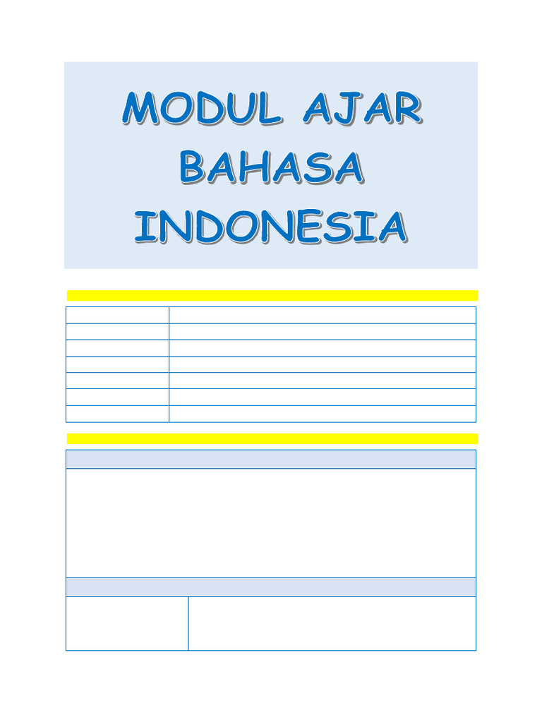 Modul Ajar B INDO TERAKHIR | PDF