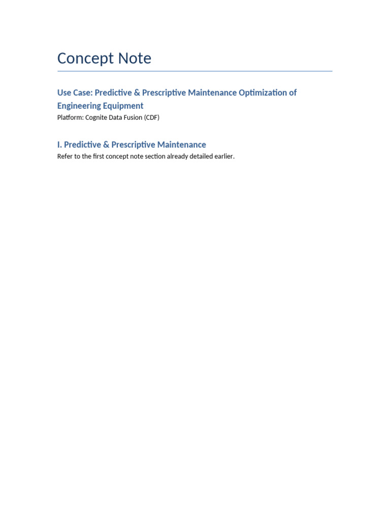 Concept Note Maintenance Golden Batch CDF | PDF