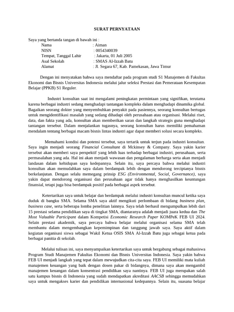 Aiman Essay PPKB Proofread 1 | PDF