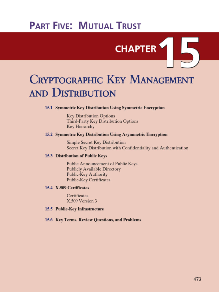 chap-15(cs) | PDF | Public Key Cryptography | Key (Cryptography)