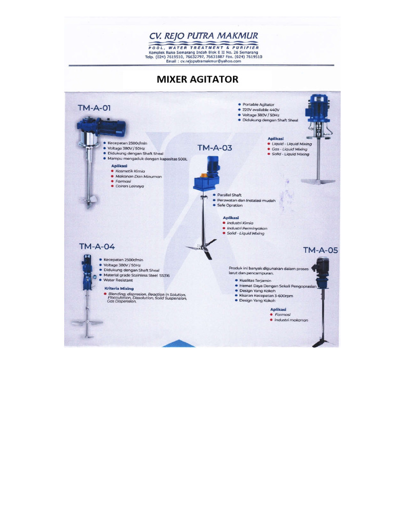 Mixer Agitator | PDF
