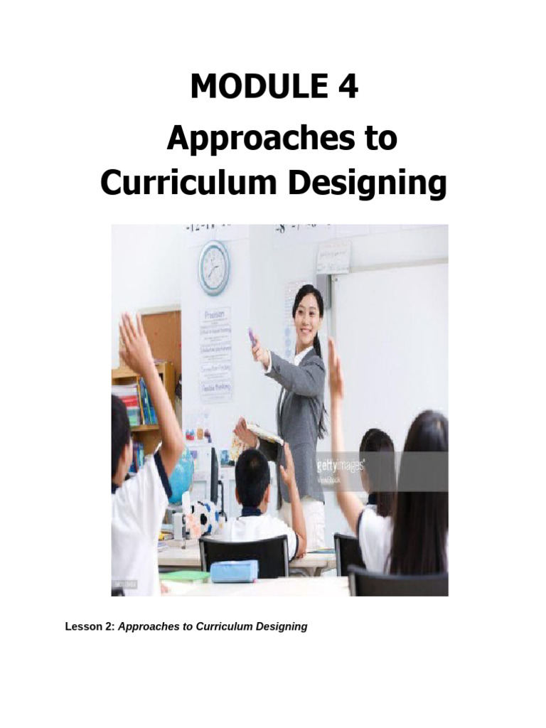 Curriculum Design Approaches Explained | PDF | Curriculum | Learning