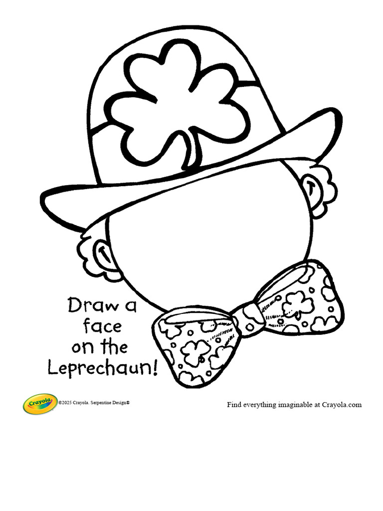 Complete The Leprechaun Coloring Page For Kids | PDF