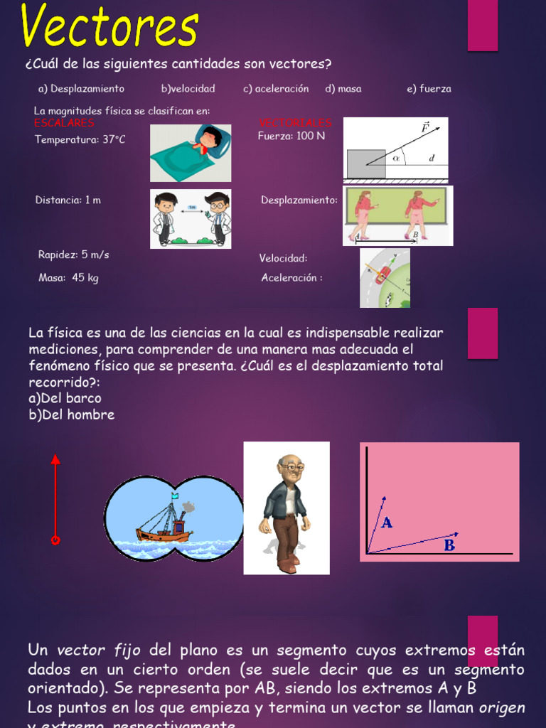 Conceptos Clave de Vectores en Física | PDF | Vector Euclidiano | Velocidad