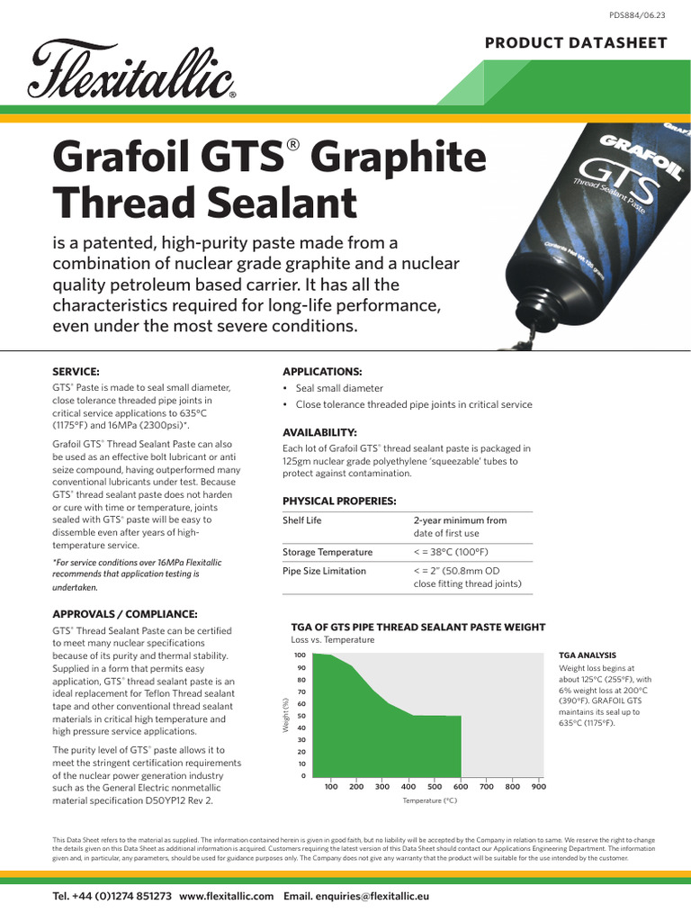 GTS Thread Paste Sealant | PDF | Pipe (Fluid Conveyance) | Industrial ...