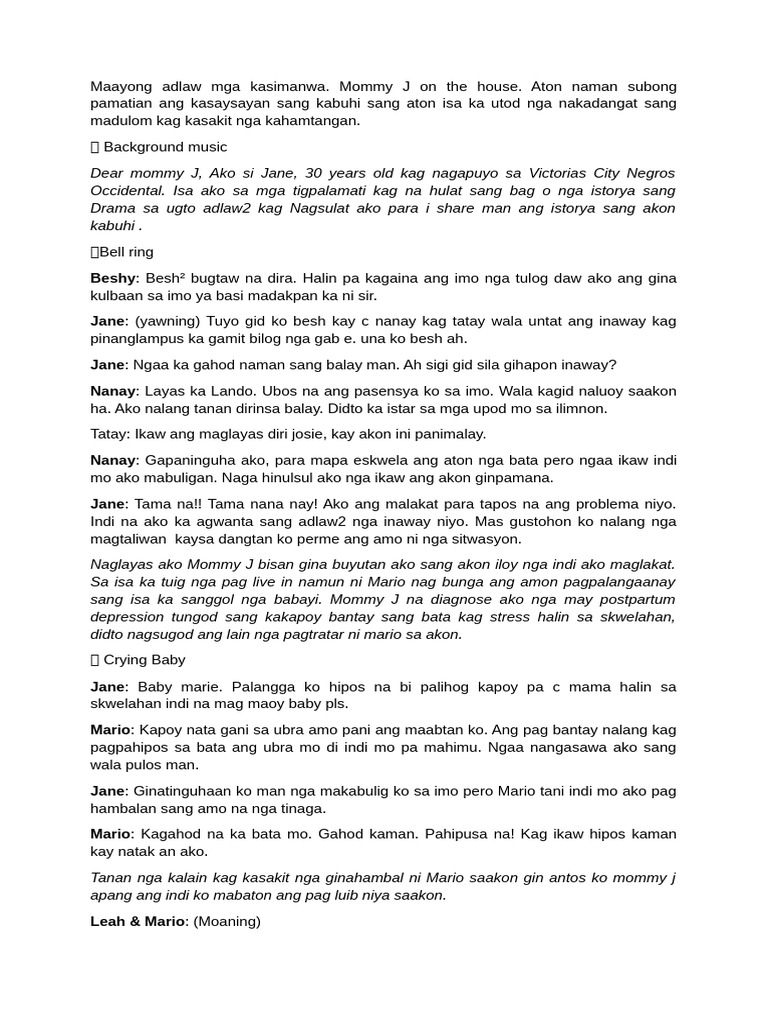 Radio Drama Script Revised1 | PDF