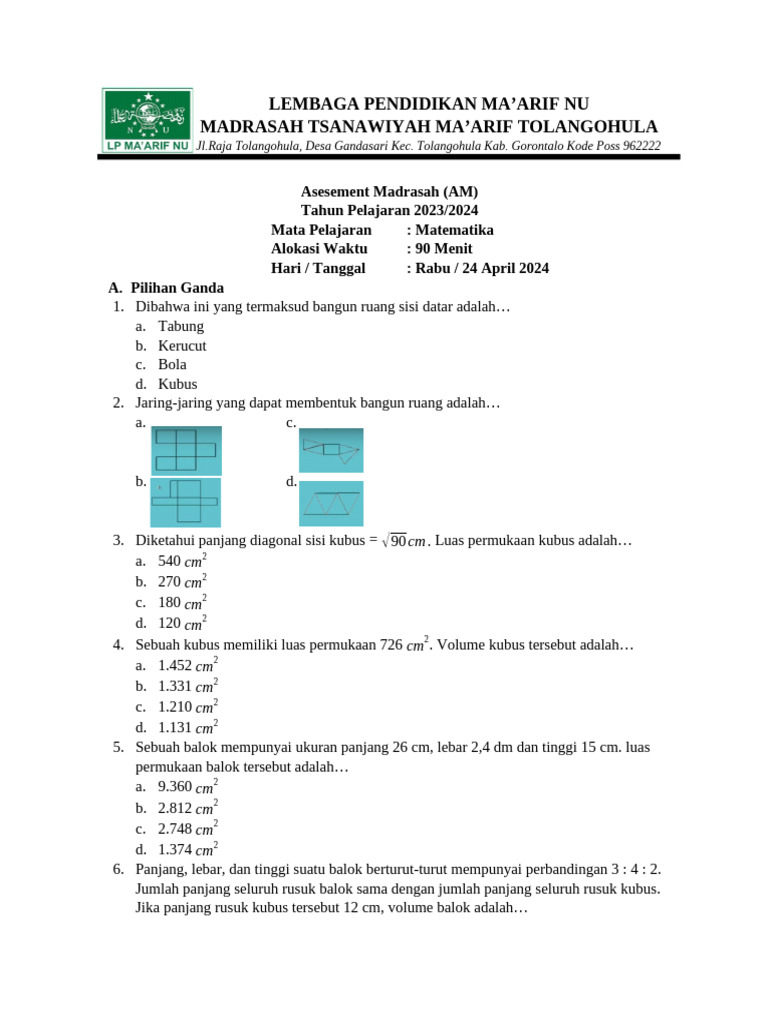 Soal AM Matematika 2024 | PDF