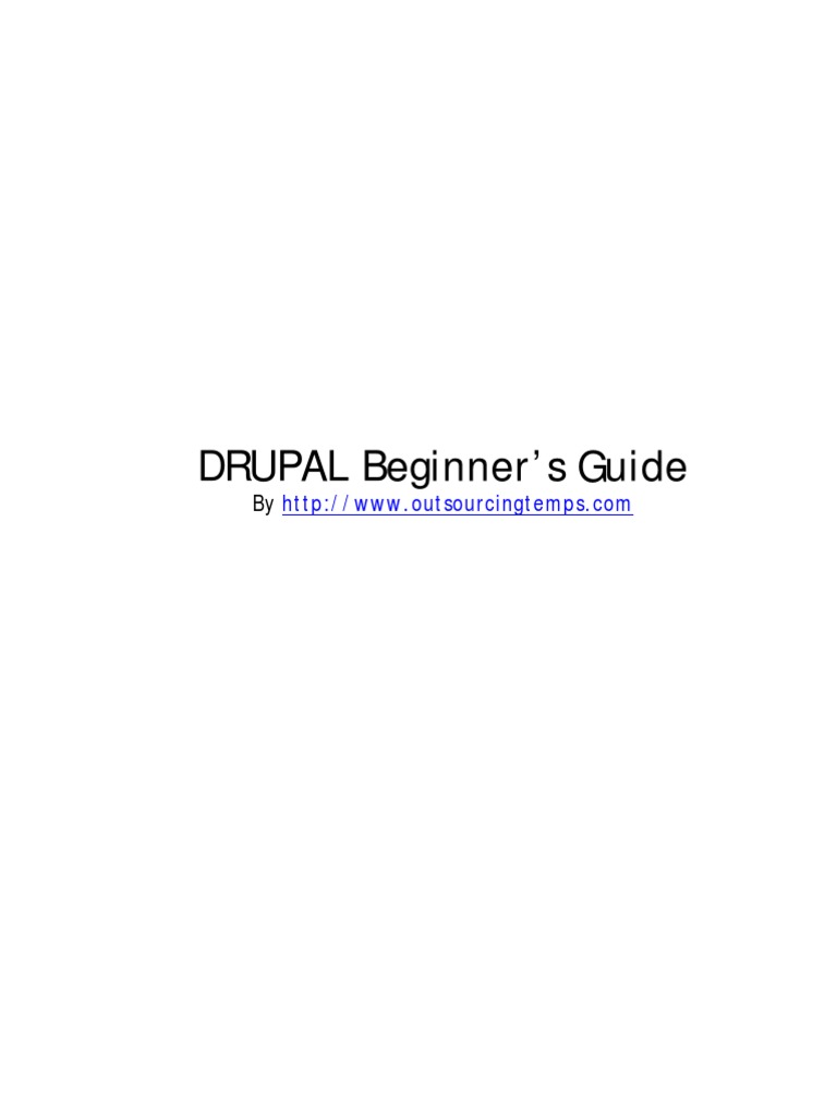 DRUPAL Beginner's Guide | PDF | Drupal | Software