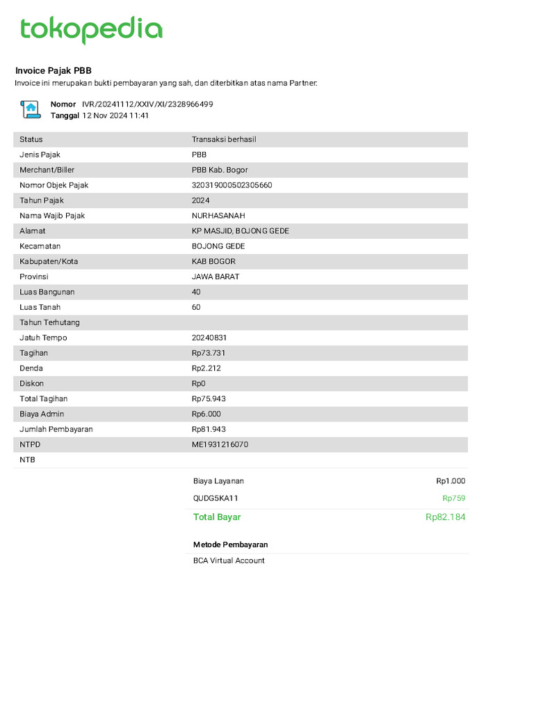 PBB 2024 Bojong | PDF