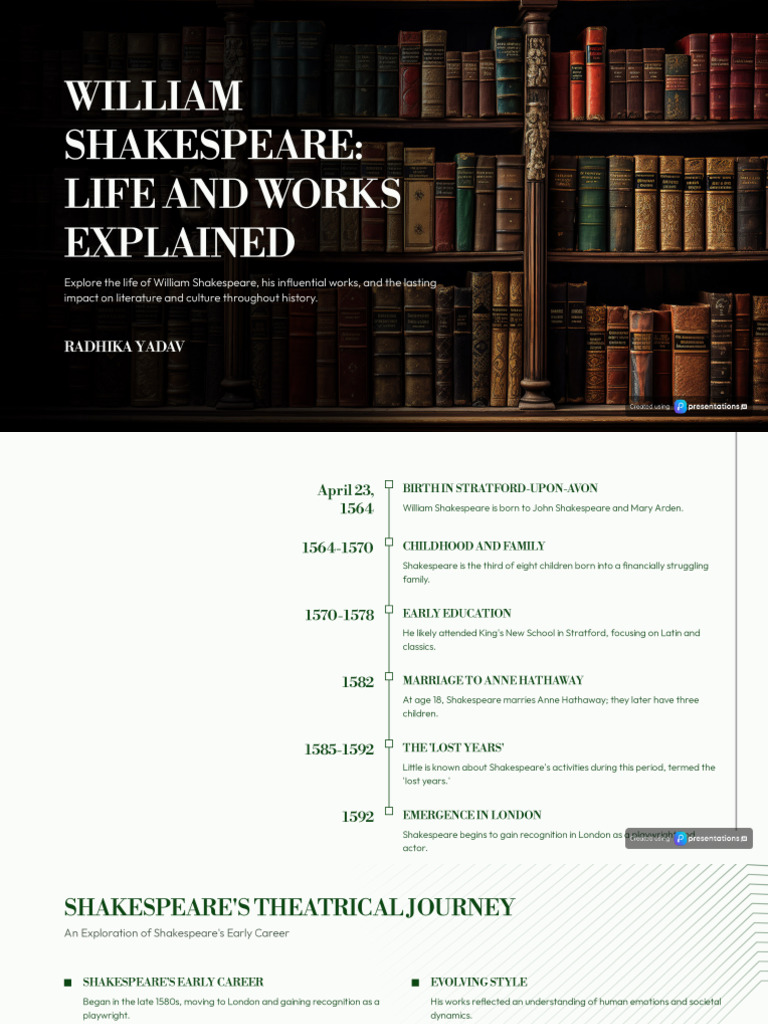 William Shakespeare_ Life and Works Explained | PDF