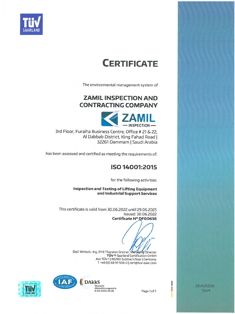 ISO Certificates-By TUV Saarland-3 | PDF