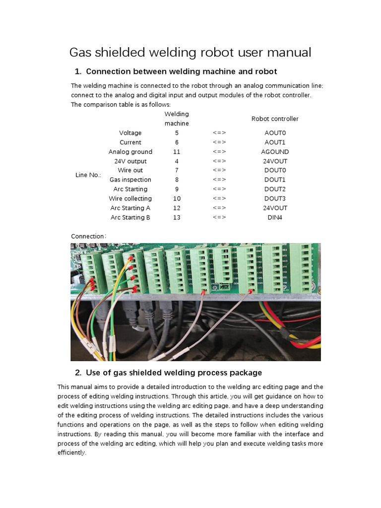 Gas Shielded Welding Robot Manual | PDF | Welding | Construction