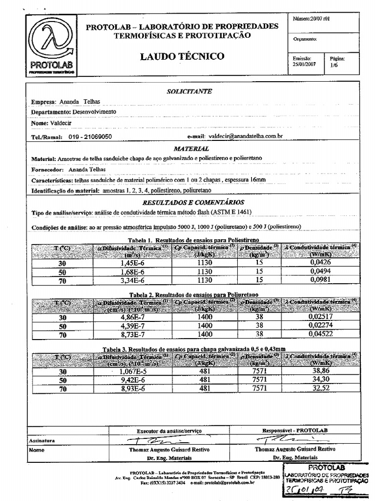 Laudo Técnico PU | PDF