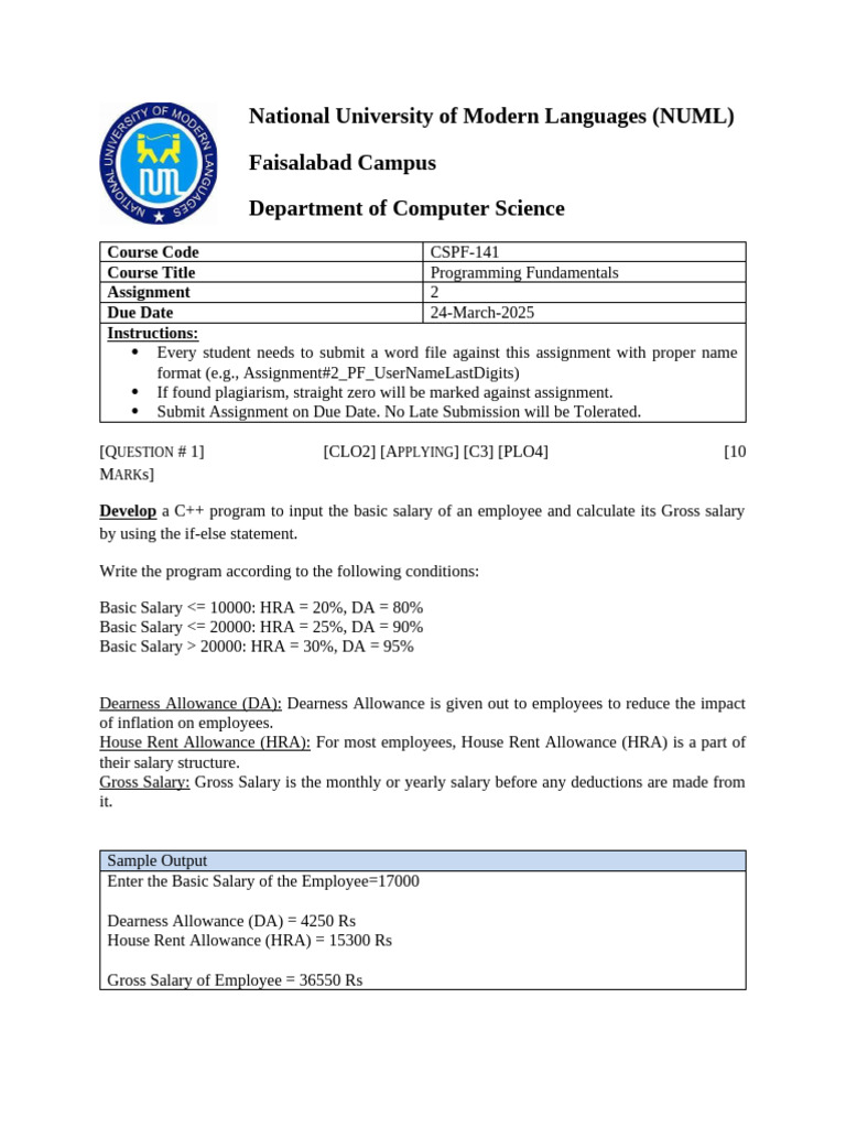 PF Assignment 2 | PDF