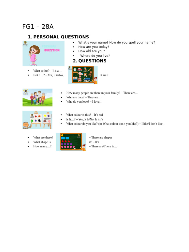Personal Questions | PDF