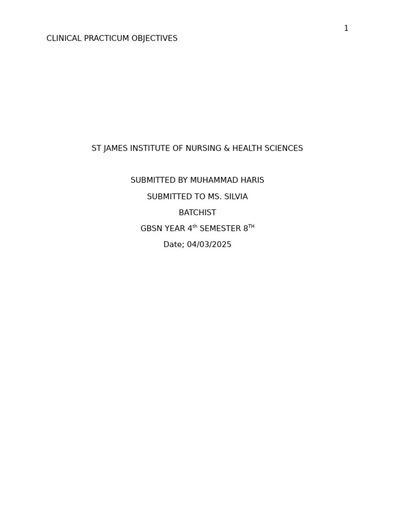 Document Clinical Practicum | PDF