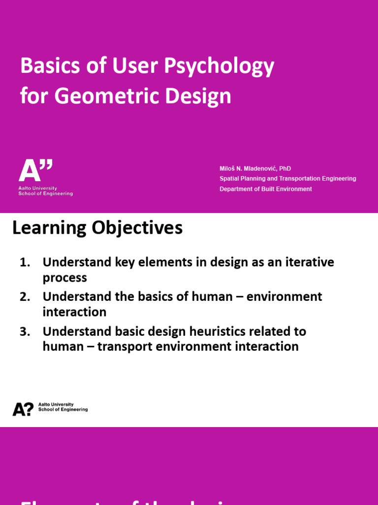 L5 Basics of User Psychology For Geometric Design - 2025 | PDF | Visual Perception | Visual Acuity