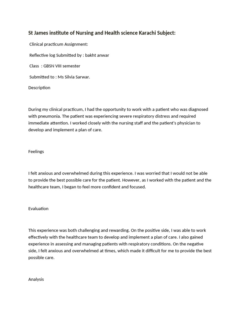 Anwar Reflective Log | PDF