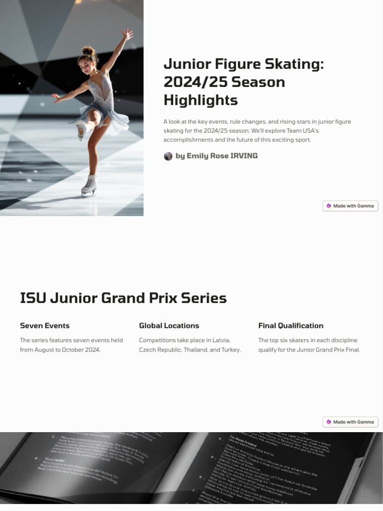 Junior Figure Skating 202425 Season Highlights | PDF | Figure Skating ...