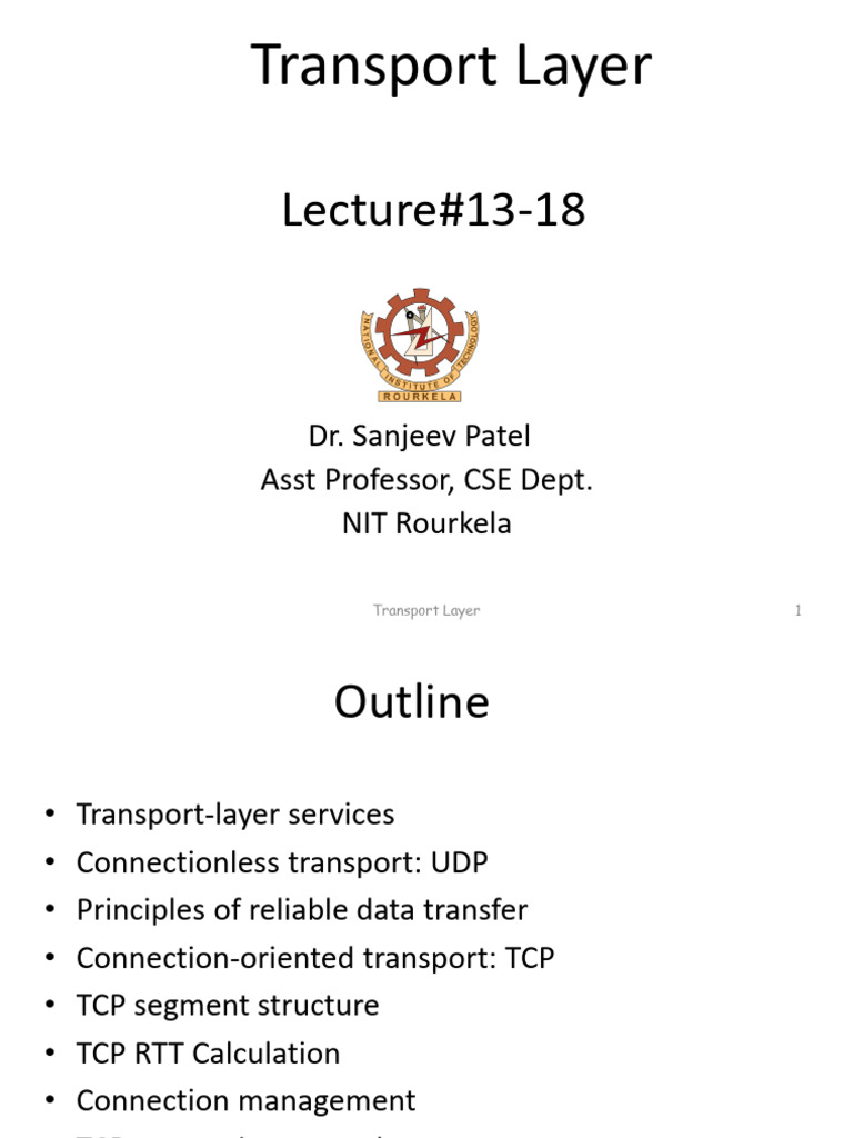 Lecture#13-18 Transport Layer | PDF | Transmission Control Protocol | Network Congestion