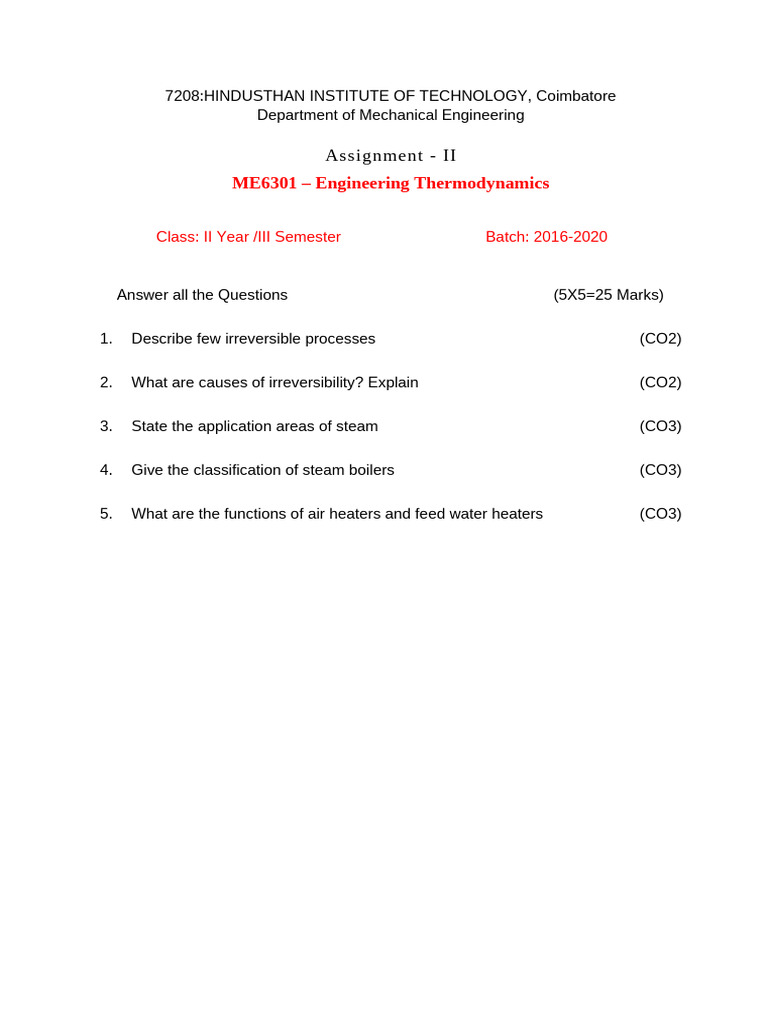 Assignment II | PDF