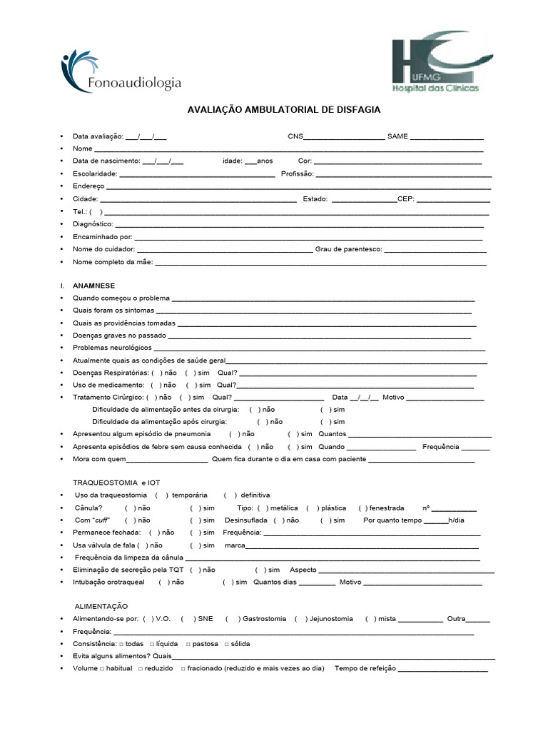 Protocolo de Disfagia | PDF