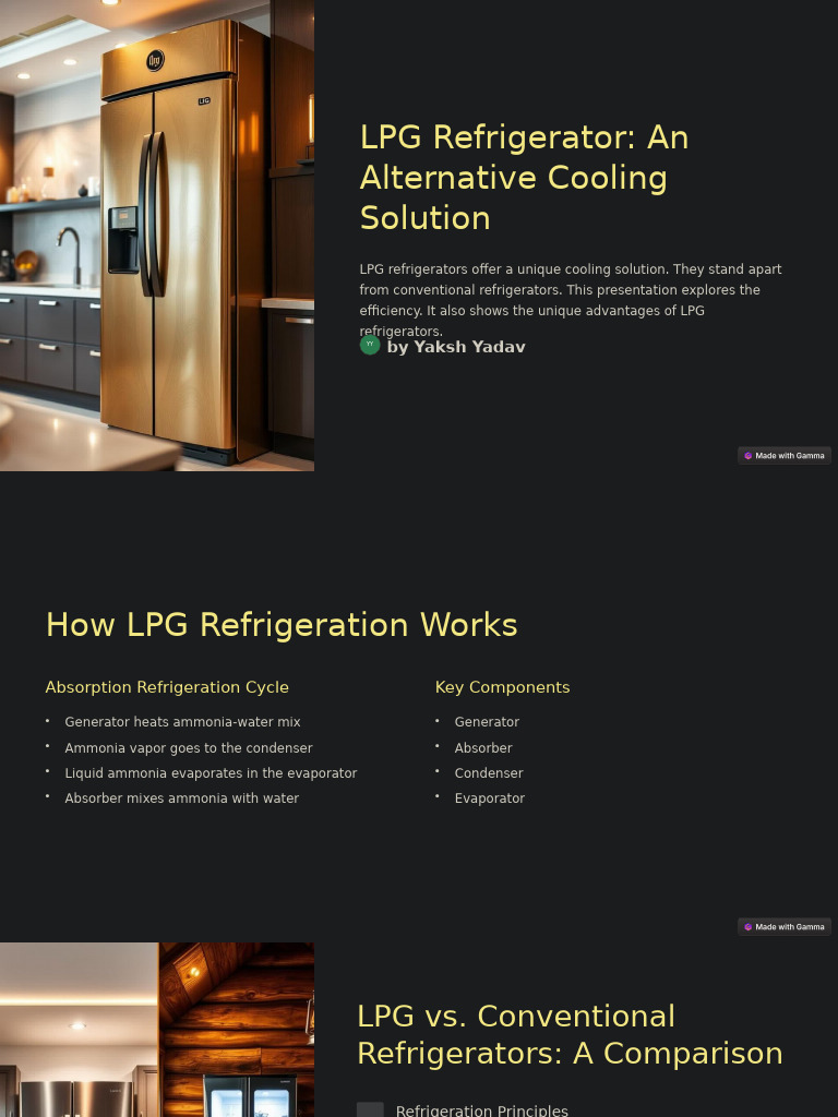 LPG Refrigerator An Alternative Cooling Solution | PDF | Refrigerator ...