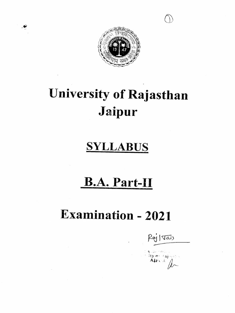 B.A. Part-II Exam 2021 | PDF