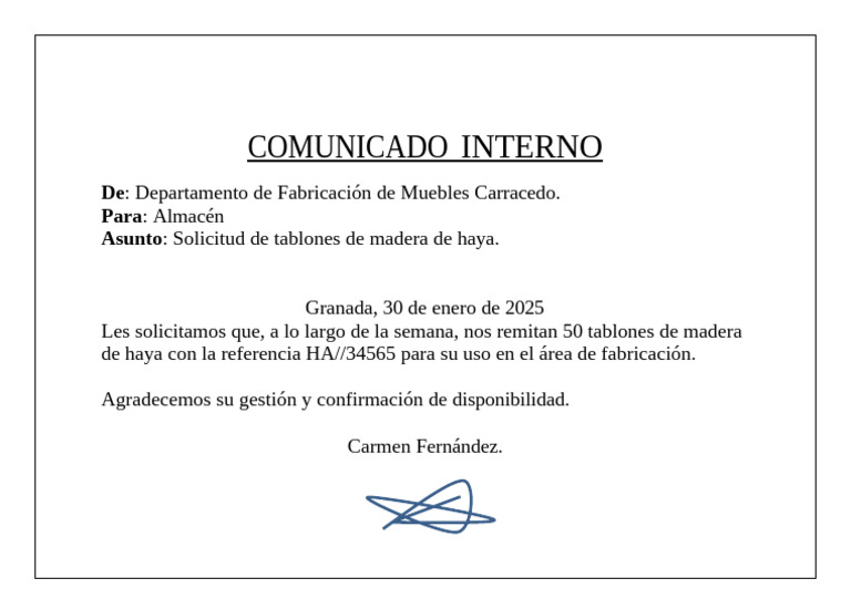 Comunicado Interno | PDF