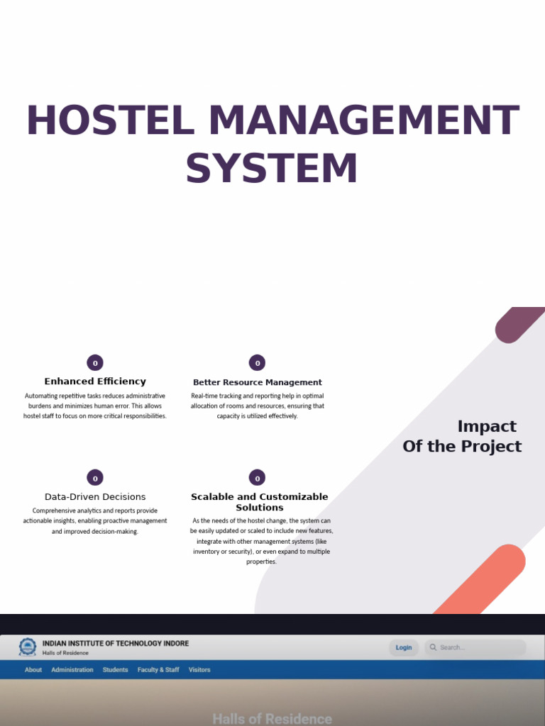 Hostel Management System Presentation Fin | PDF | Usability | Computing