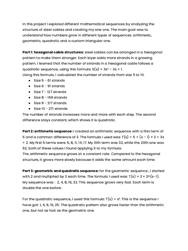Analyzing Mathematical Sequences | PDF