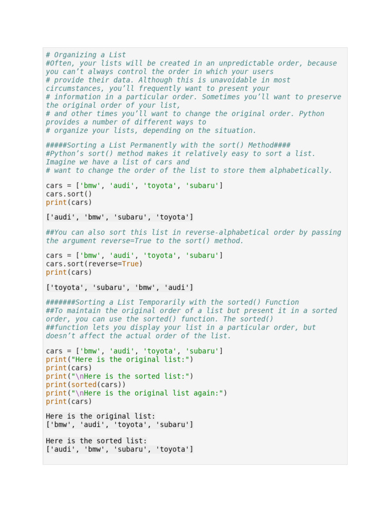 vertopal.com_Organizing a List | PDF | Indus River | Motor Vehicle