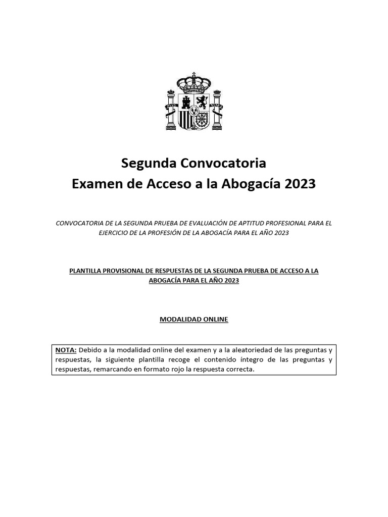 Castellano Plantilla Provisional 2023.2 | PDF | Abogado | Mediación